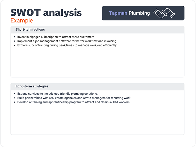 SWOT analysis template | hipages Tips For Tradies 2025