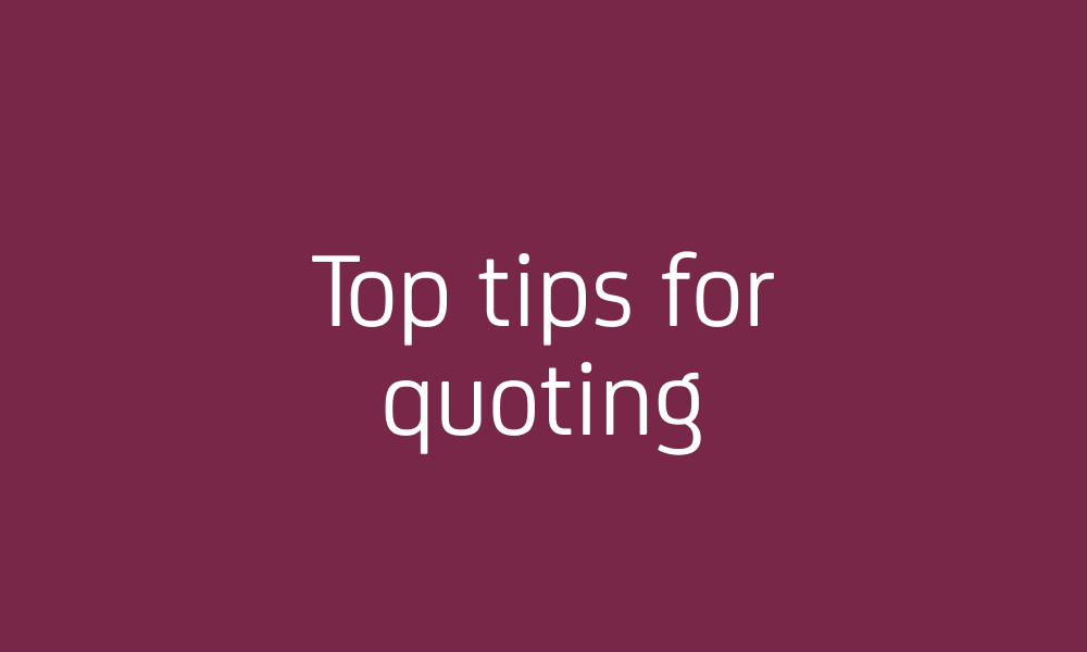 Top tips for quoting - hipages